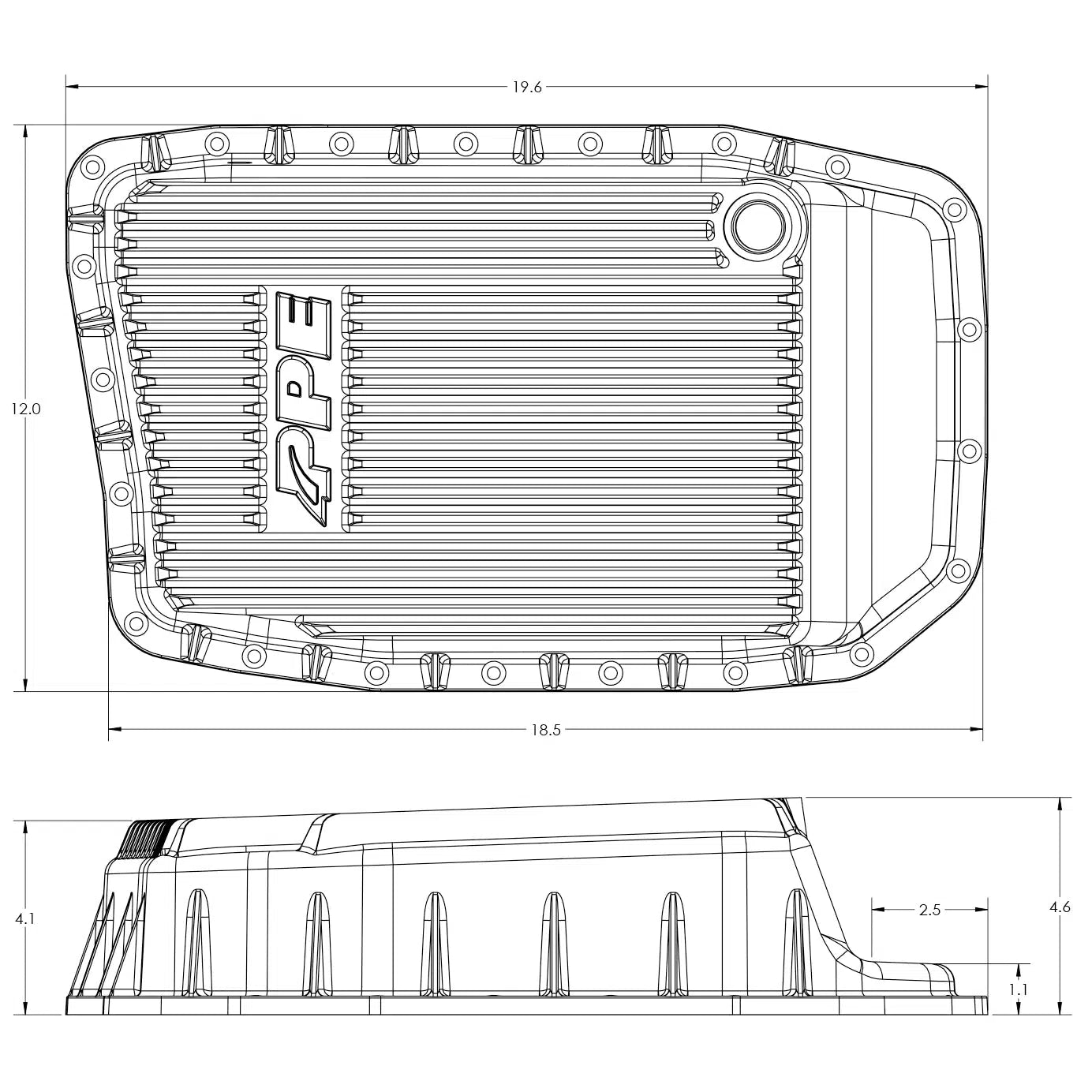 2009-2017 Ford 6R80 HD Deep Cast Transmission Pan ( 328051100)