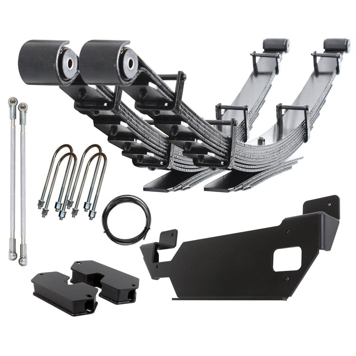 2019-2024 Cummins Full Progressive Leaf Spring Kit w/ 2" Lift/ Air Ride ...