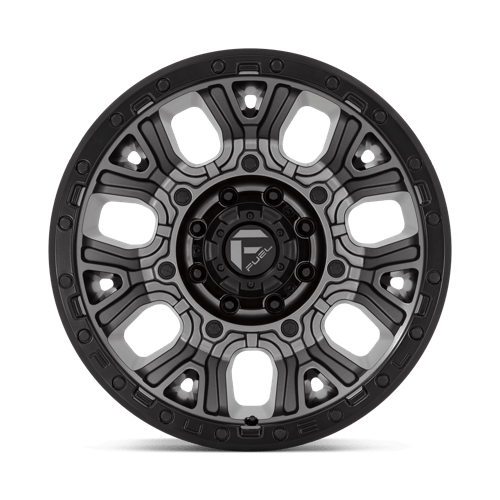 Fuel 1PC D825 TRACTION - Matte Gunmetal W/ Black Ring